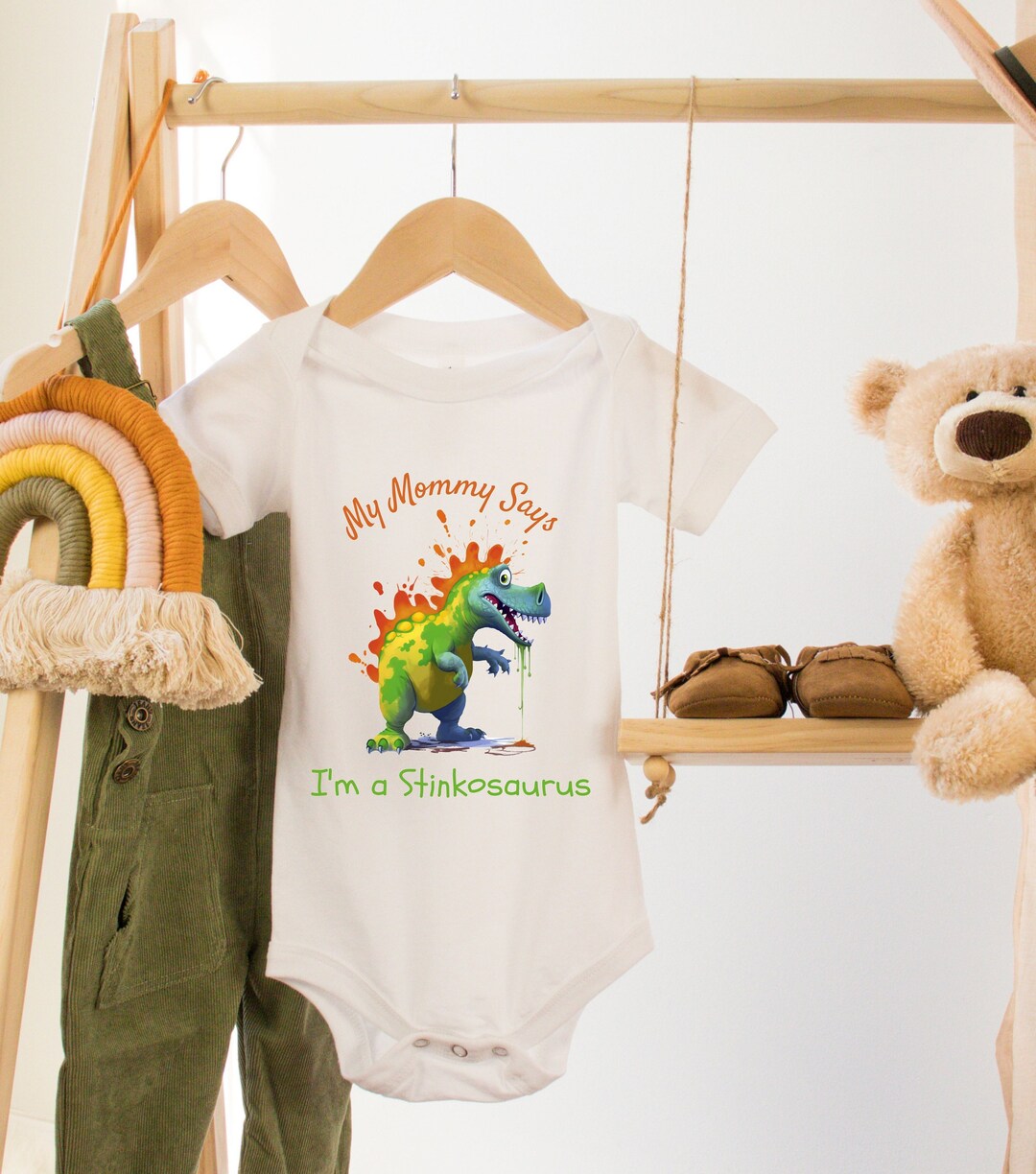 Stinkosaurus, Mommy Says, Bodysuit for Baby, Baby Clothes, Fun Baby ...