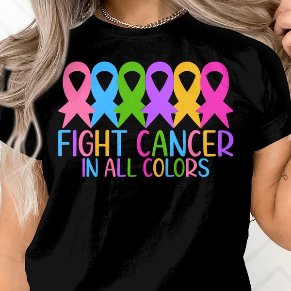 Cancer in All Colors Svg - Etsy