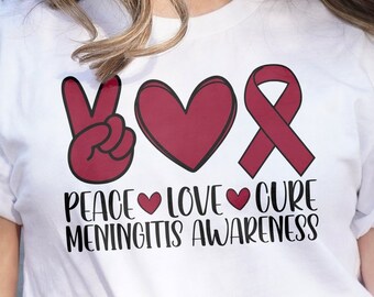 Retro Warrior Png, Meningitis Awareness Svg Png, Burgundy Ribbon Svg ...