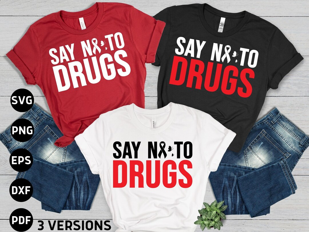 Say No to Drugs Svg Png, Red Ribbon Week Svg, Drug Free Svg, Red Ribbon ...
