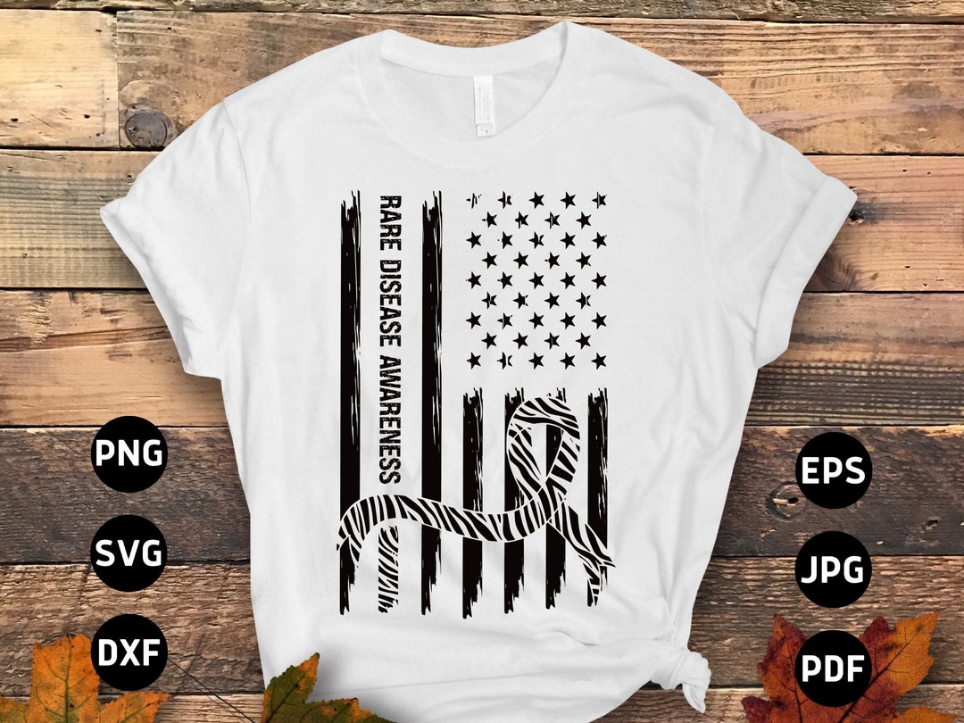 Rare Disease Awareness Svg Png, Rare Disease Flag Svg, Zebra Ribbon Svg ...