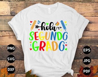 Hola Segundo Grado Hola Segundo Grado SVG First Day of - Etsy