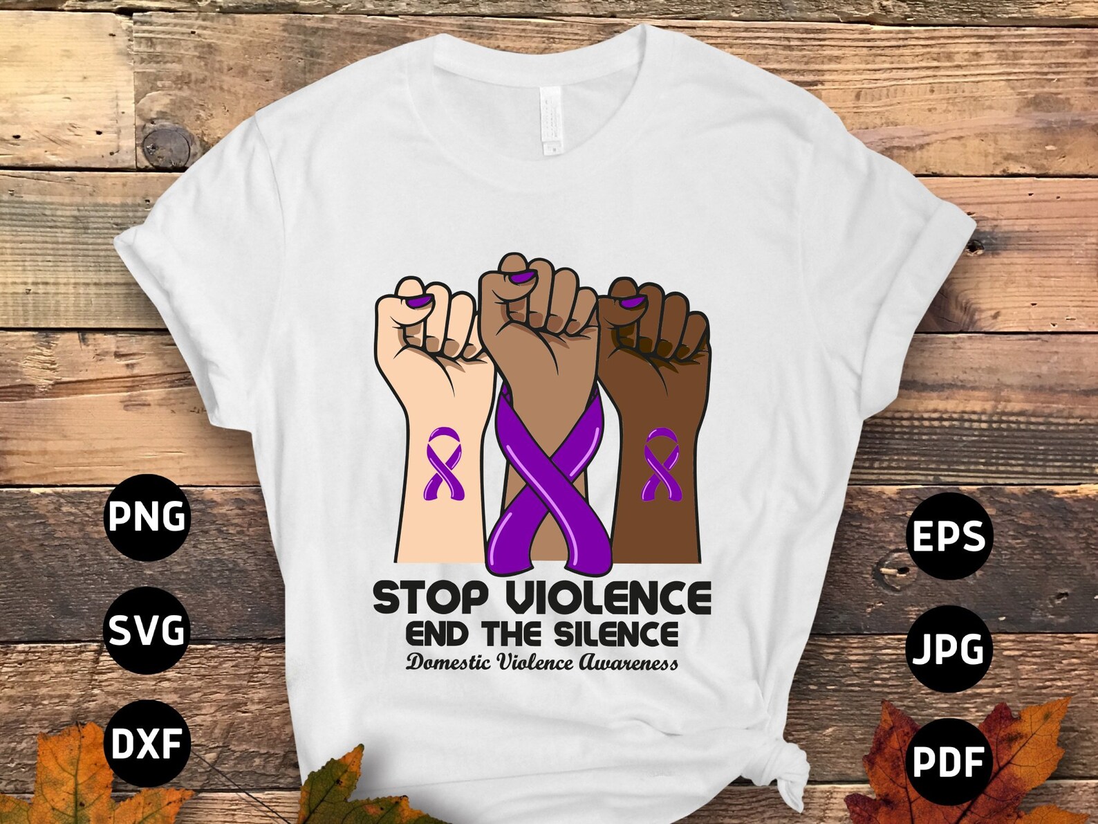 Domestic Violence Awareness Svg Png, Stop Violence End the Silence Svg ...