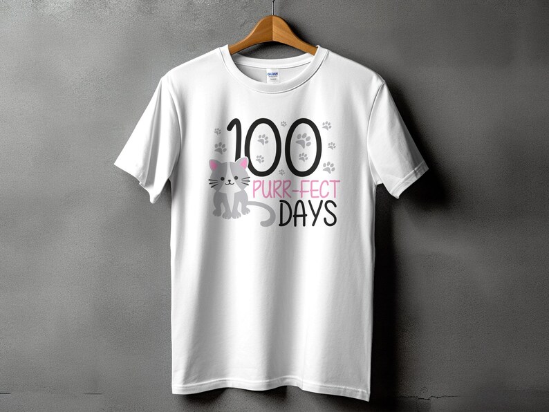Retro 100 Days of School Cat Svg, 100 Purr-fect Days PNG, 100 Days of ...