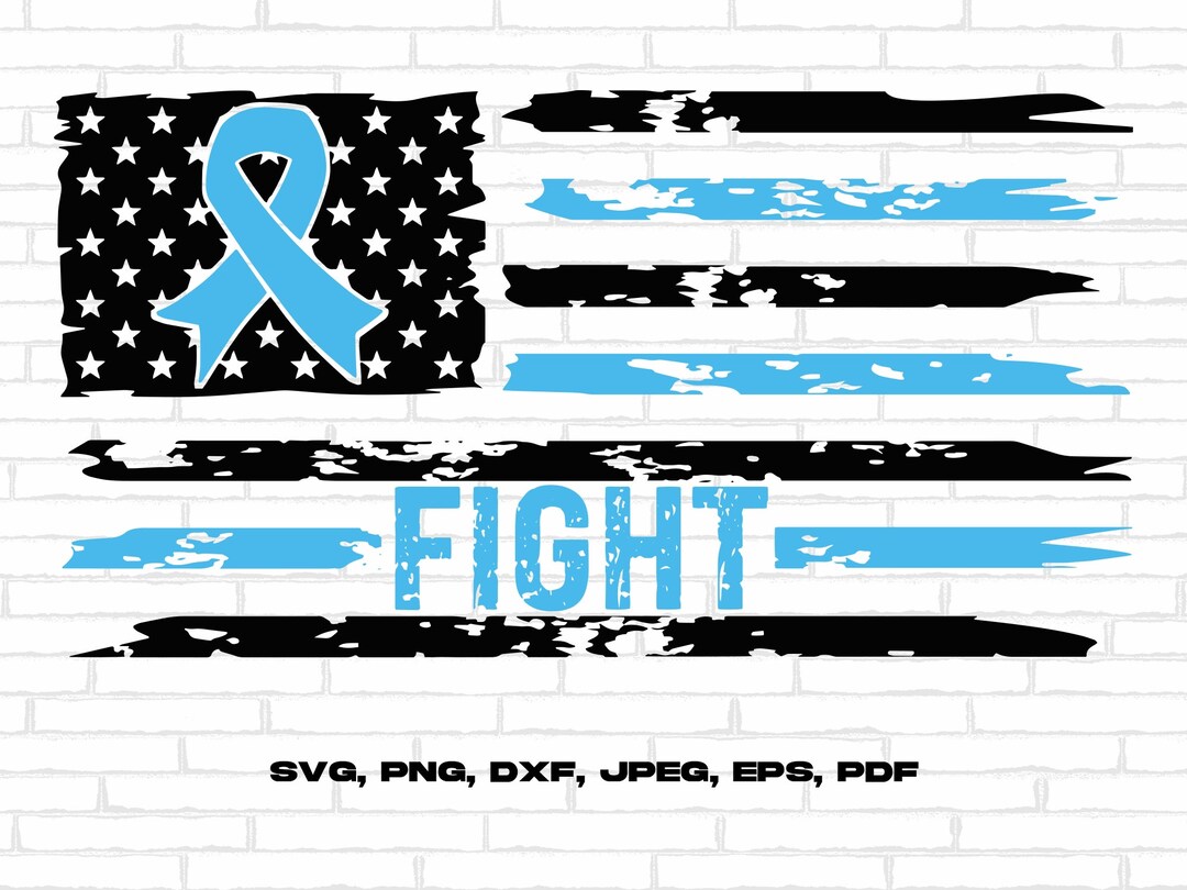 Prostate Cancer Awareness Flag Svg Png, Fight USA Flag Svg, Prostate ...