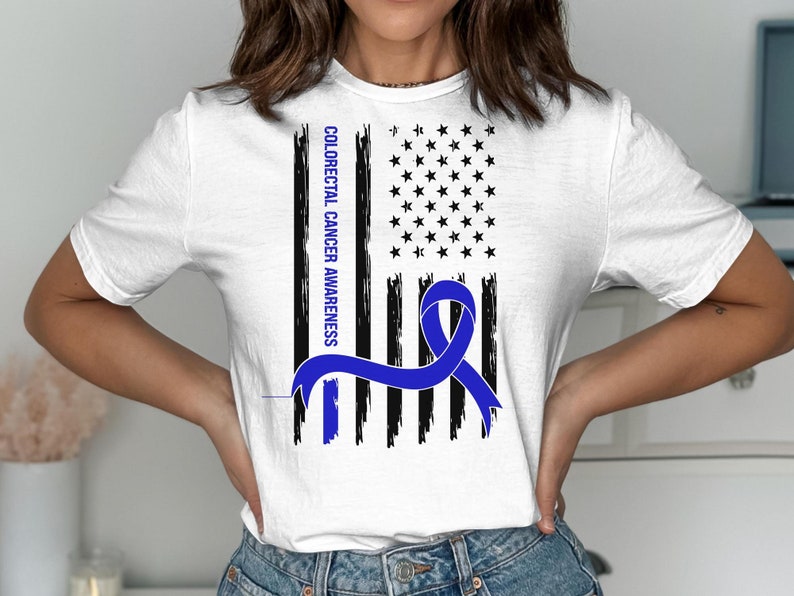 Colorectal Cancer Awareness Svg Png, Colorectal Cancer Flag Svg, Blue ...