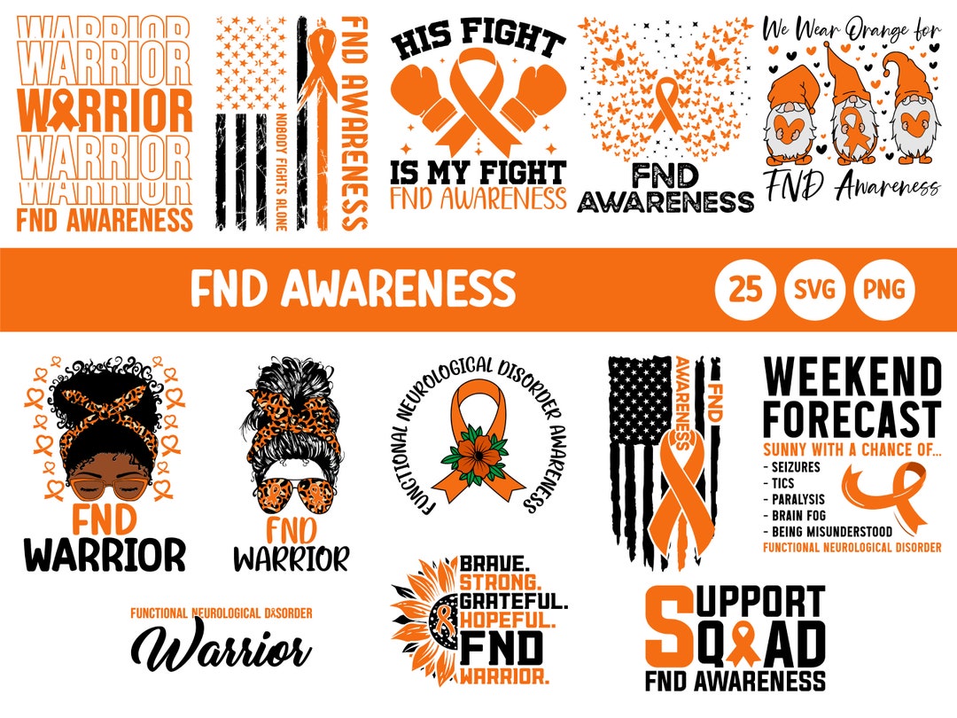 FND Awareness Svg Bundle, FND Awareness Png Bundle, FND Warrior Svg ...