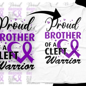 Cleft Craniofacial Awareness Svg Png, Proud Brother of a Cleft Warrior ...