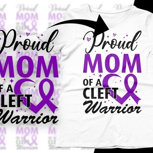Cleft Craniofacial Awareness Svg Png, Proud Mom of a Cleft Warrior Svg ...