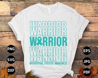 Interstitial Cystitis Awareness Svg Png, IC Awareness Teal Ribbon Svg ...