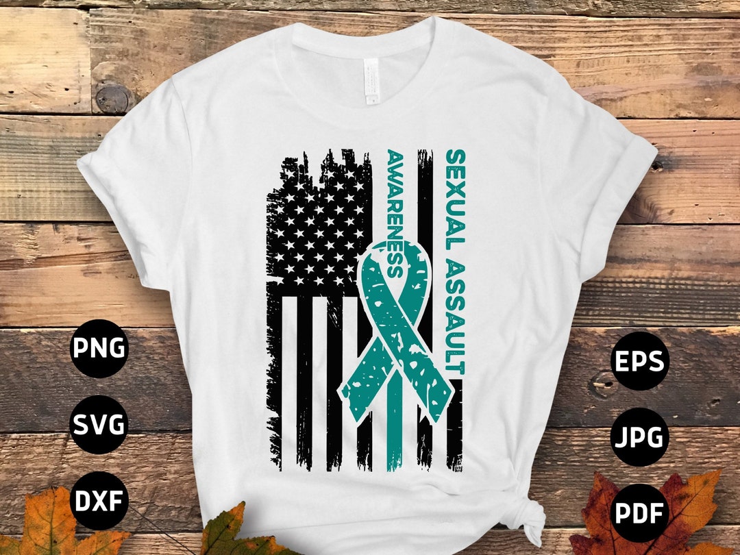 Sexual Assault Awareness Svg Png, Sexual Assault Awareness Flag Svg ...