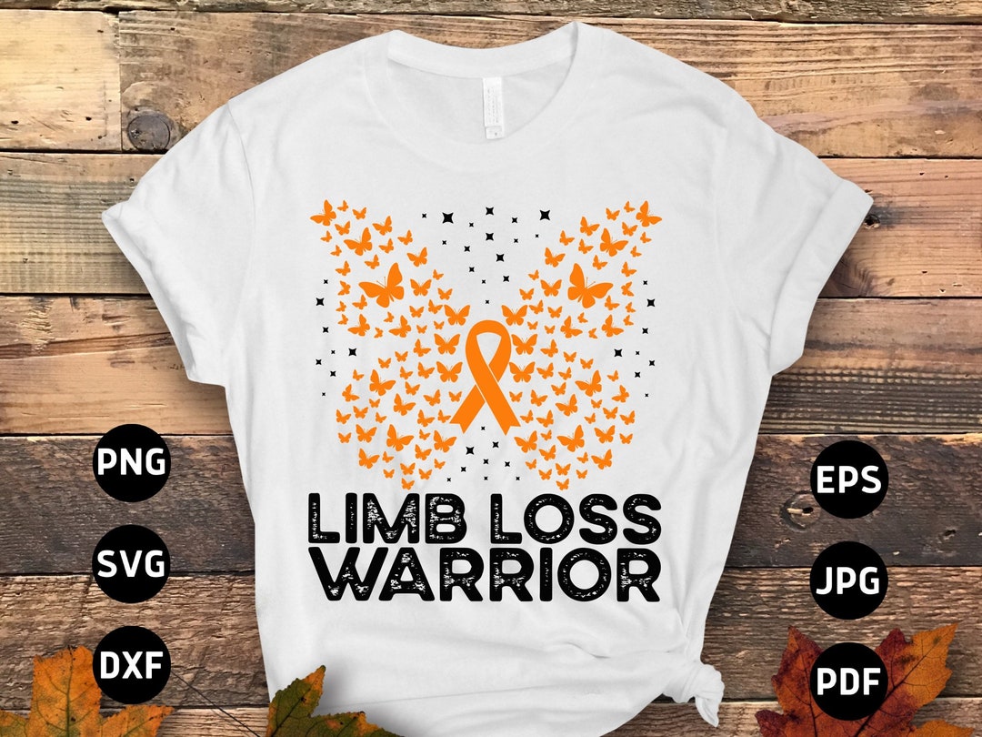 Limb Loss Warrior Svg, Limb Loss Awareness Svg Png, Orange Ribbon Svg ...
