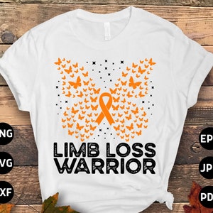 Limb Loss Warrior Svg, Limb Loss Awareness Svg Png, Orange Ribbon Svg ...