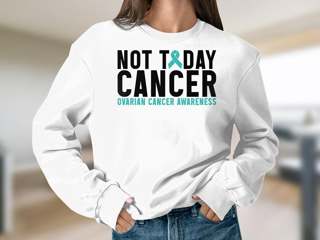Ovarian Cancer Awareness Svg Png, Not Today Cancer Svg, Teal Ribbon Svg ...
