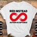 Red Instead Autism Acceptance Svg Png, Red Autism Acceptance Awareness ...