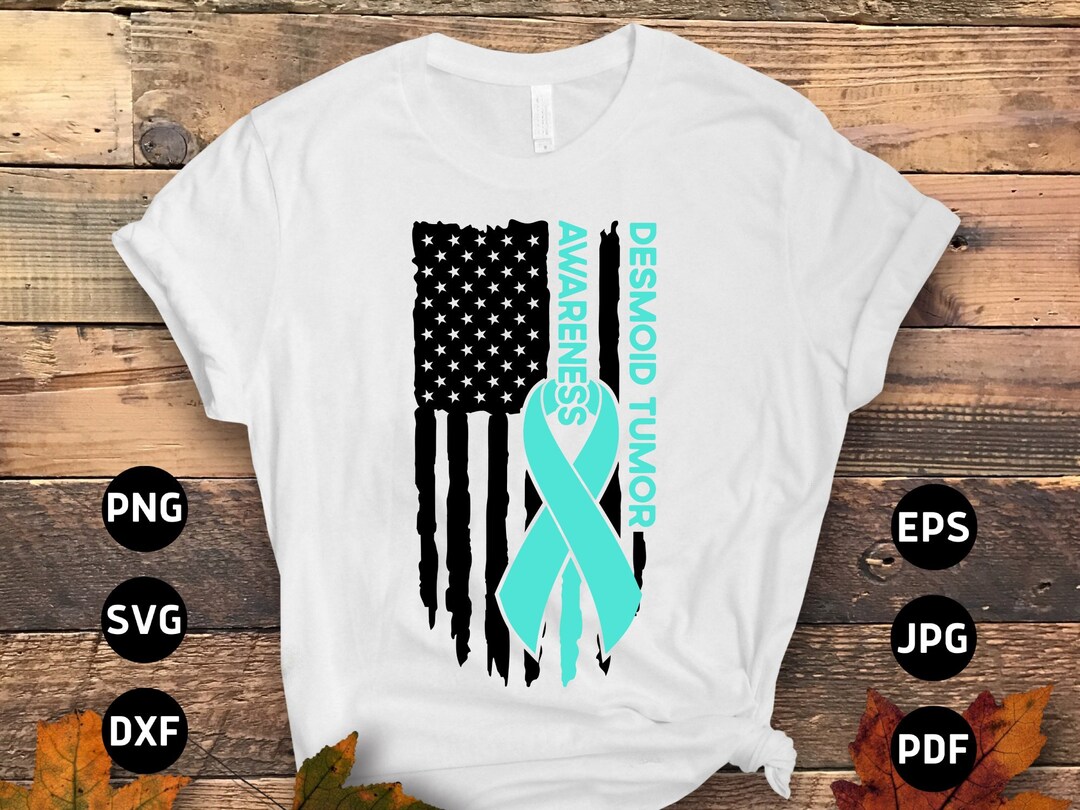 Desmoid Tumor Svg Png, Flag Desmoid Tumor Svg, Teal Ribbon Svg Cricut ...