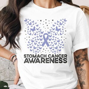 Stomach Cancer Awareness Butterfly Svg, Periwinkle Ribbon Svg, Stomach ...