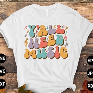 Retro Y'all Need Music Svg PNG, Music Teacher Svg, Back to School Svg ...