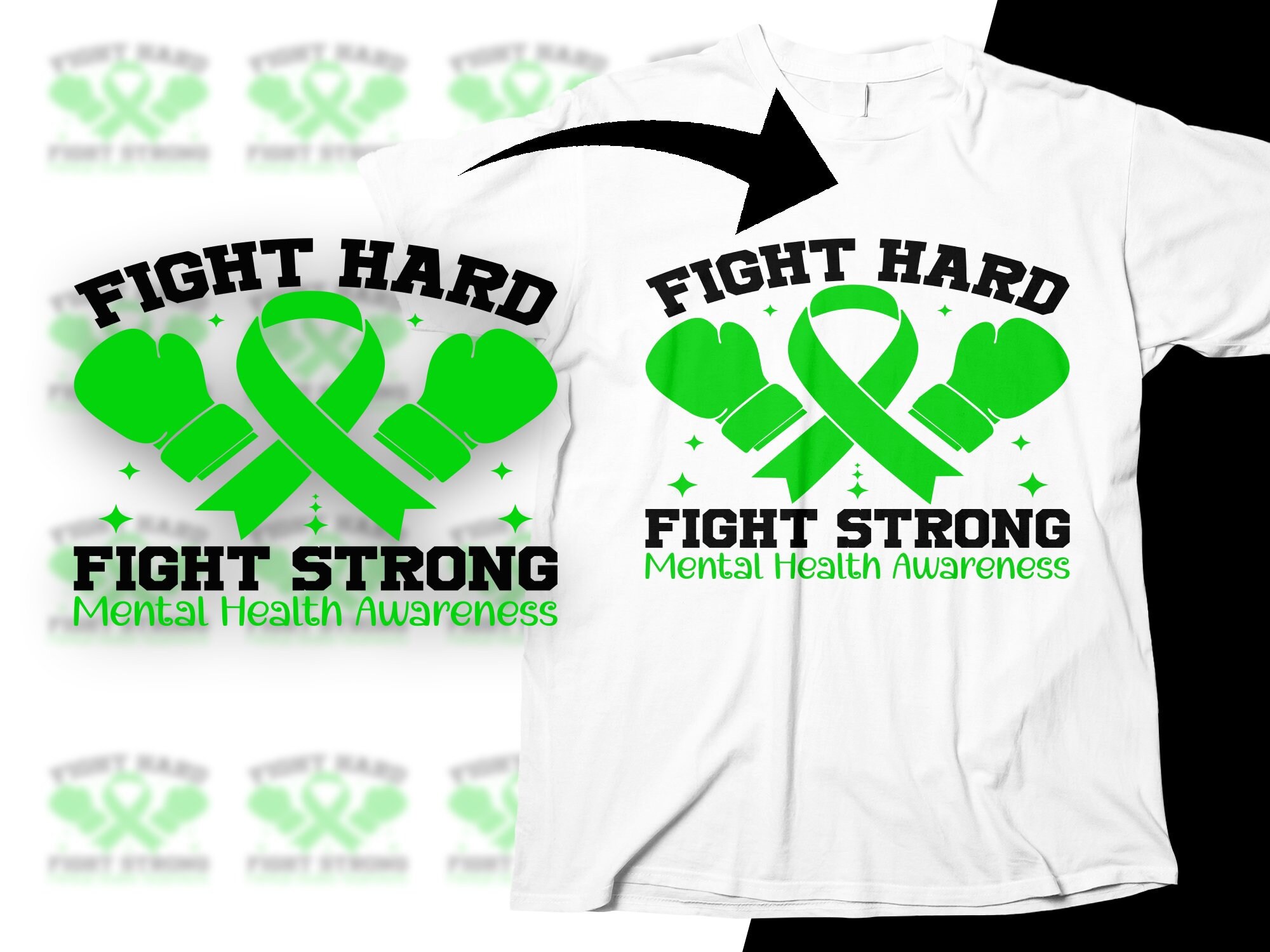 Mental Health Awareness Svg Png Fight Hard Fight Strong Svg - Etsy