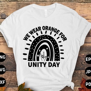 We Wear Orange for Unity Day Rainbow Svg Png, Unity Day Svg Png, Anti ...