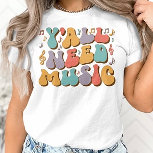 Retro Y'all Need Music Svg PNG, Music Teacher Svg, Back to School Svg ...