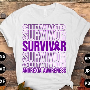 Eating Disorder Awareness Svg Png, Survivor Anorexia Svg, Anorexia ...