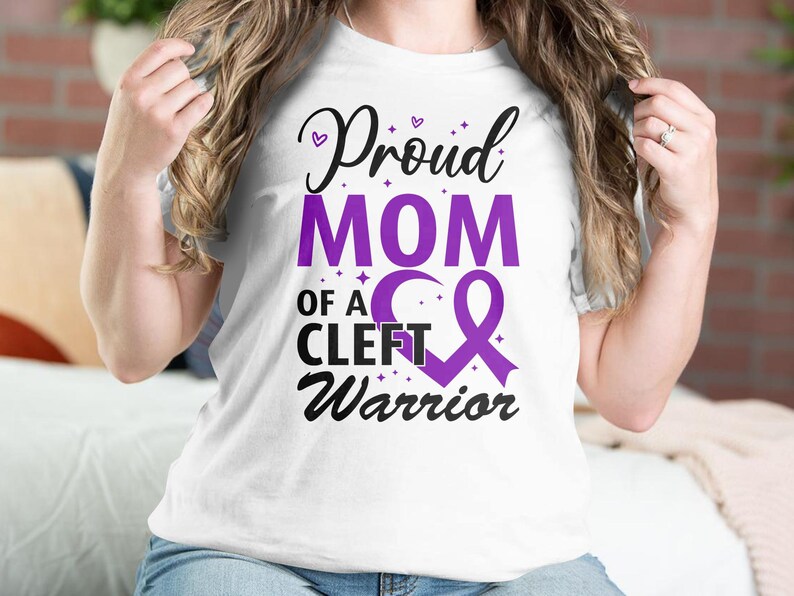 Cleft Craniofacial Awareness Svg Png, Proud Mom of a Cleft Warrior Svg ...