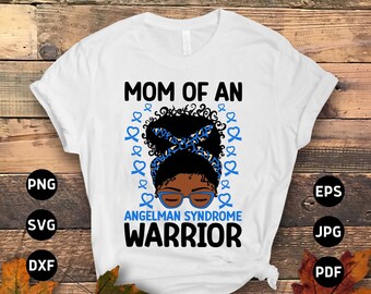 Angelman Syndrome Awareness Svg Png Bundle, Angelman Syndrome Warrior Svg Png, Blue Ribbon Svg ...