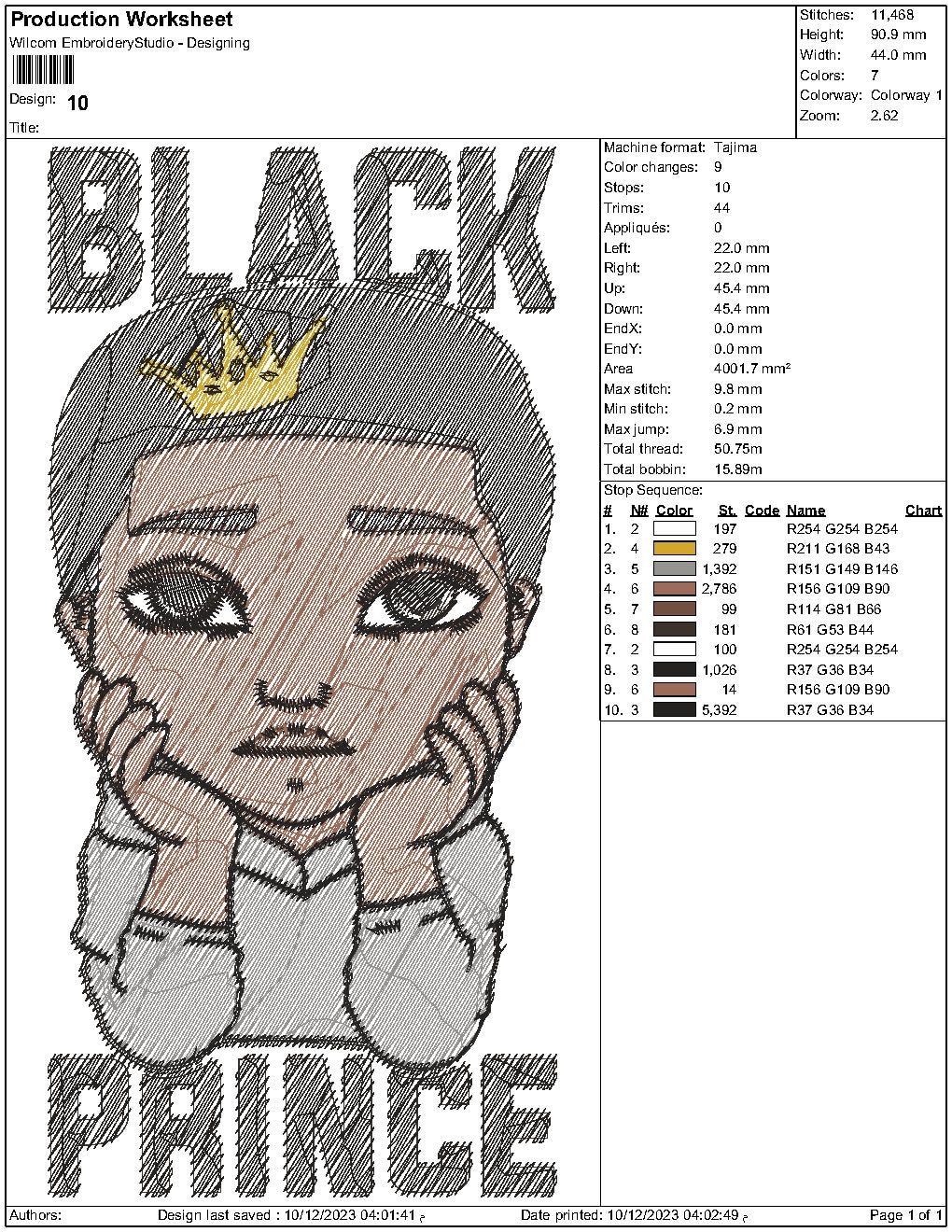 Black Prince Embroidery, Afro Black Boy Dst, African American Kids Pes ...