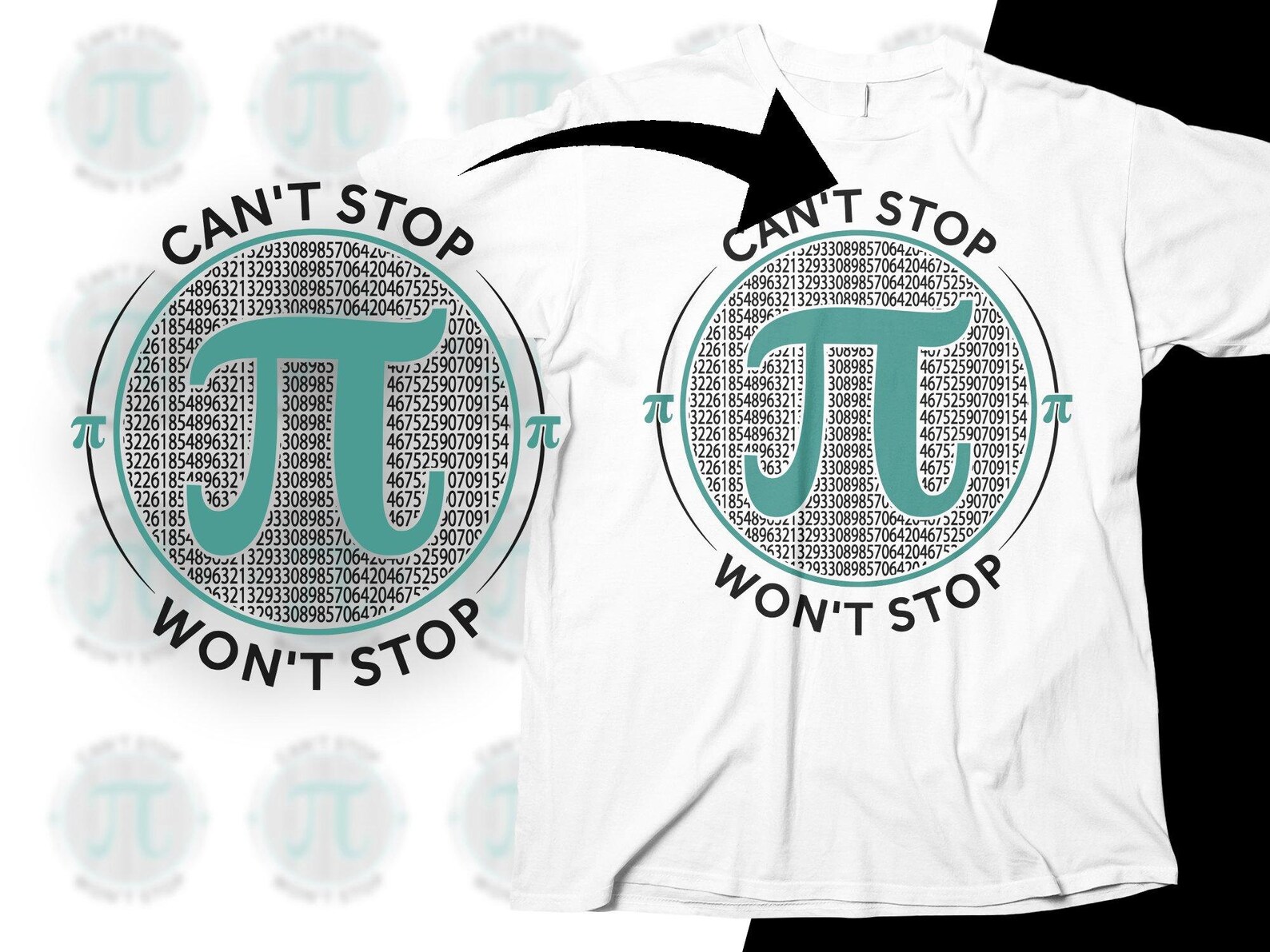 Pi Day Svg Png, Can't Stop Won't Stop Pi Day Svg, Funny Math Teacher ...