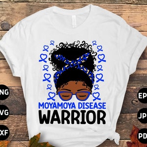 Moyamoya Disease Awareness Svg Png, Afro Messy Bun Moyamoya Disease ...
