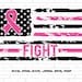 USA Flag Breast Cancer Awareness Svg Png, Fight Cancer Flag Svg, Pink ...