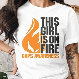 CRPS Awareness Svg Png, This Girl is on Fire Svg, Orange Ribbon Svg ...