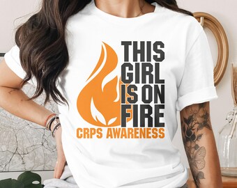 CRPS Awareness Svg Png, This Girl is on Fire Svg, Orange Ribbon Svg ...