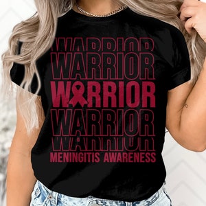 Meningitis Warrior Svg, Meningitis Awareness Svg Png, Burgundy Ribbon ...