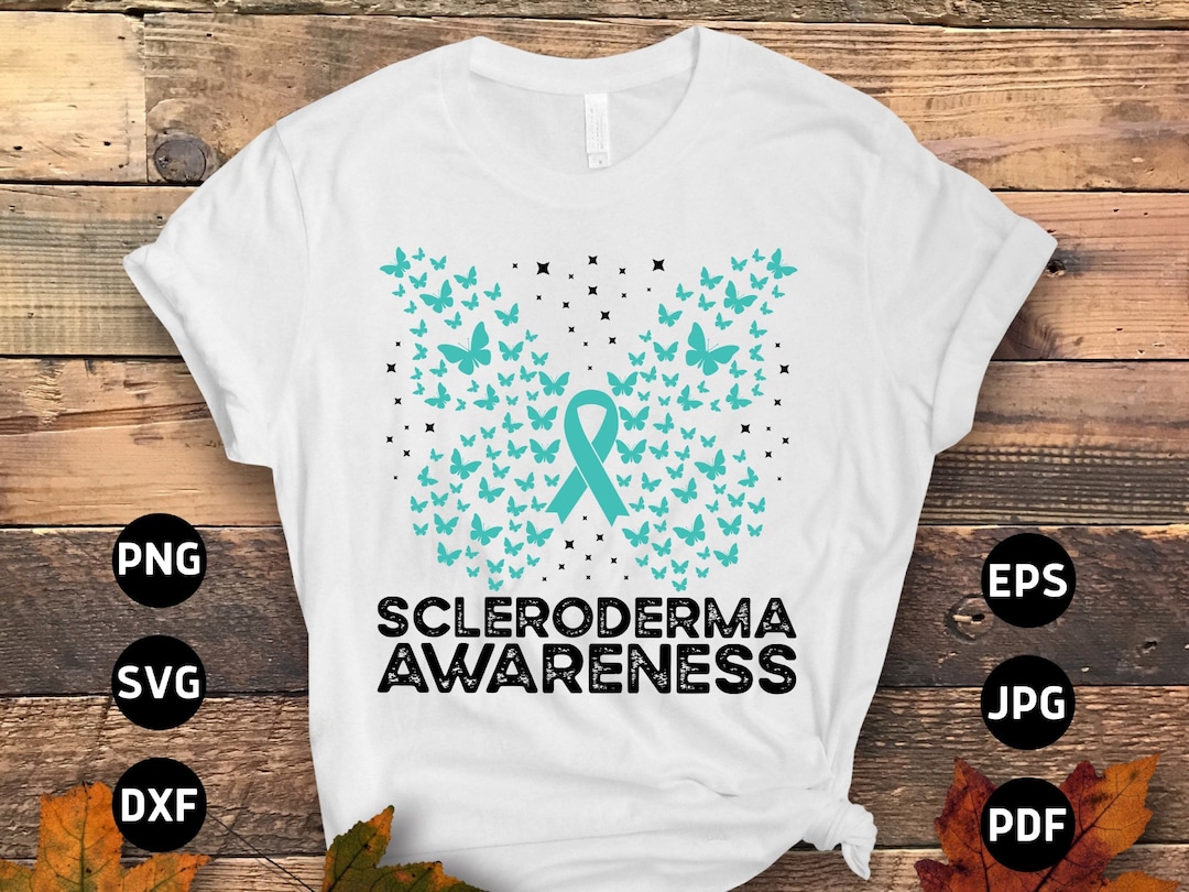 Scleroderma Awareness Svg Png, Butterfly Scleroderma Svg, Teal Ribbon ...