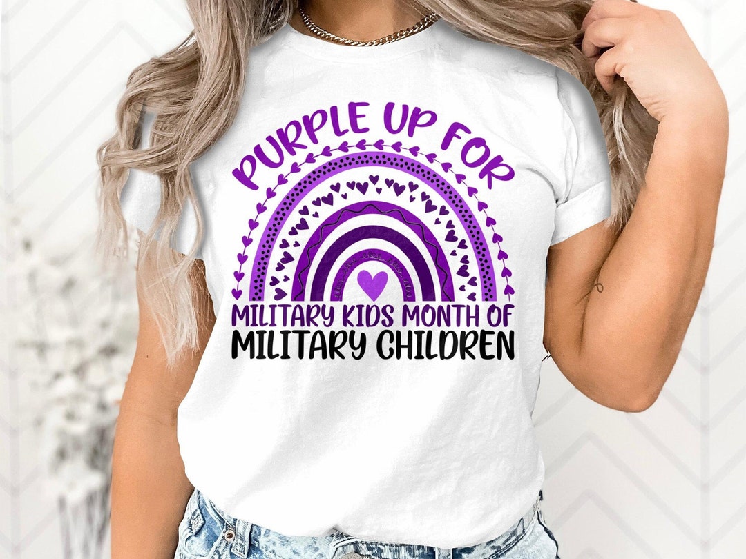 Purple up for Military Kids Month of Military Children Svg Png, Month ...