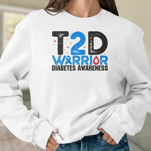 Diabetes Awareness Svg Png, T2d Warrior Svg, Blue Ribbon Svg, Type 1 ...