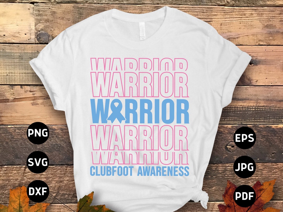 Clubfoot Awareness Svg Png, Clubfoot Warrior Svg, Pink and Blue Ribbon ...
