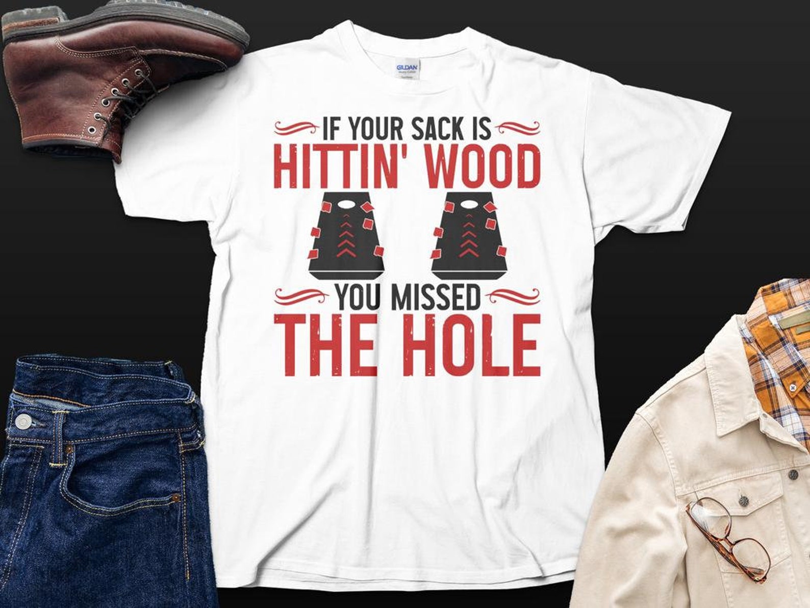 Cornhole Svg Png, If Your Sack is Hitting Wood You Missed the Hole Svg ...