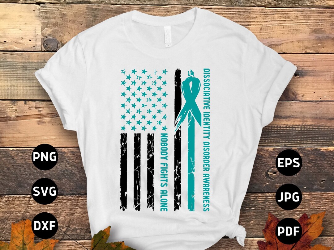 Dissociative Identity Disorder Awareness Svg Png, Flag Nobody Fights ...