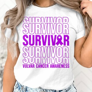 Vulvar Cancer Awareness Svg Png Survivor Svg Purple Ribbon - Etsy