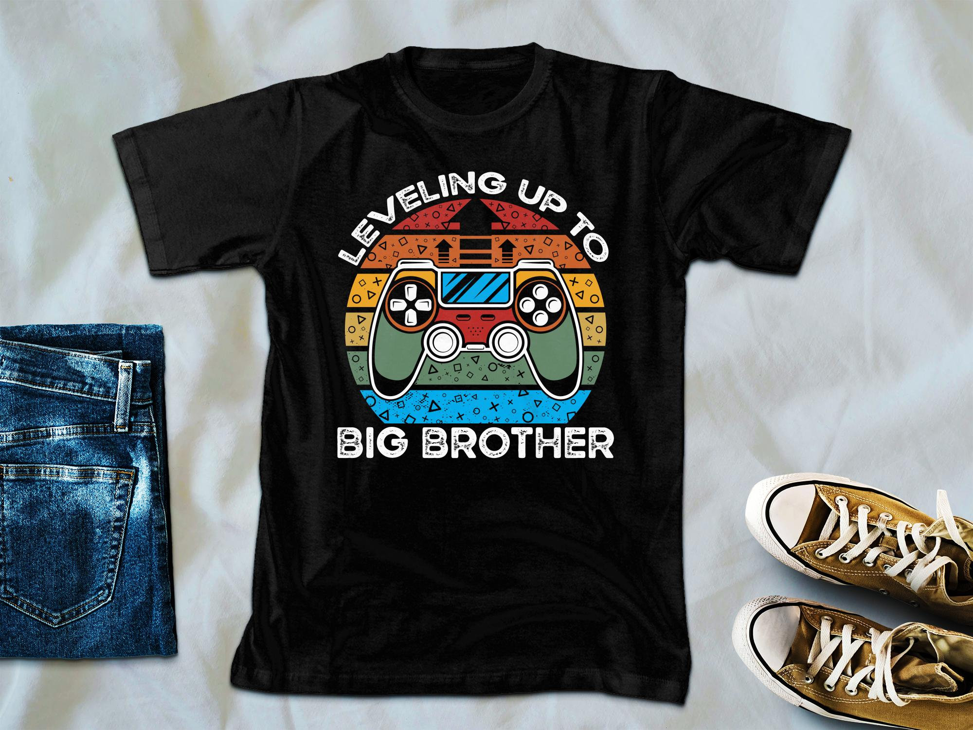 Retro Leveling up to Big Brother Svg Png Gamer Svg Big - Etsy