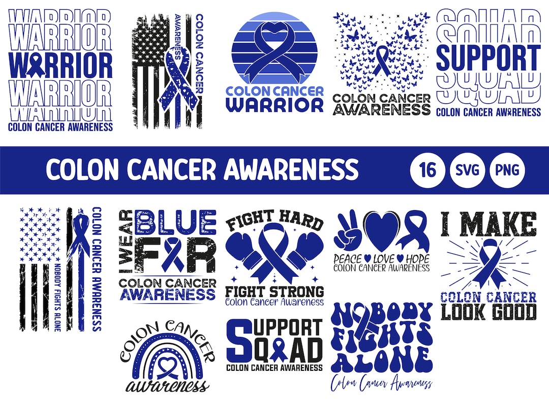 Colon Cancer Awareness Svg Bundle, Colon Cancer Awareness Png Bundle ...