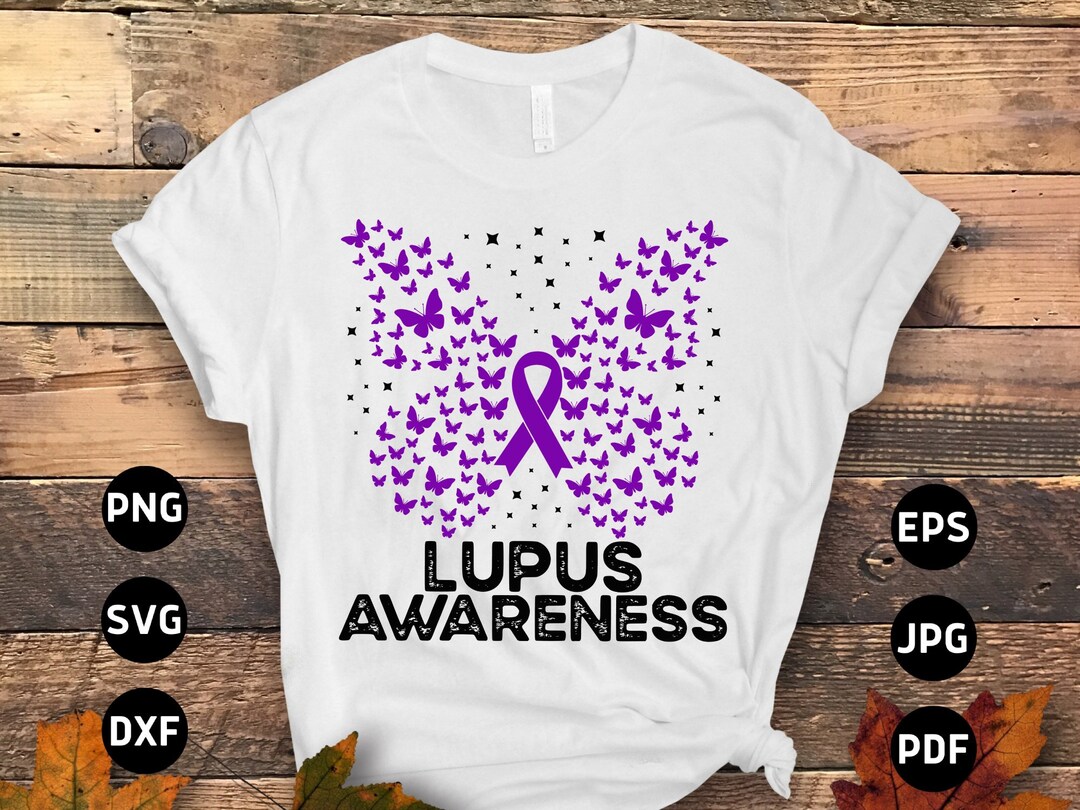 Lupus Awareness Svg Png, Lupus Butterfly Svg, Support Lupus Purple ...