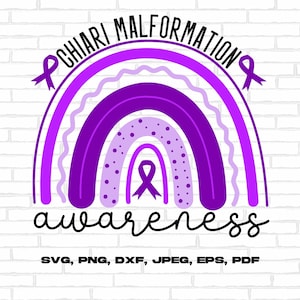 Chiari Malformation Rainbow Svg Png, Chiari Malformation Svg, Chiari ...