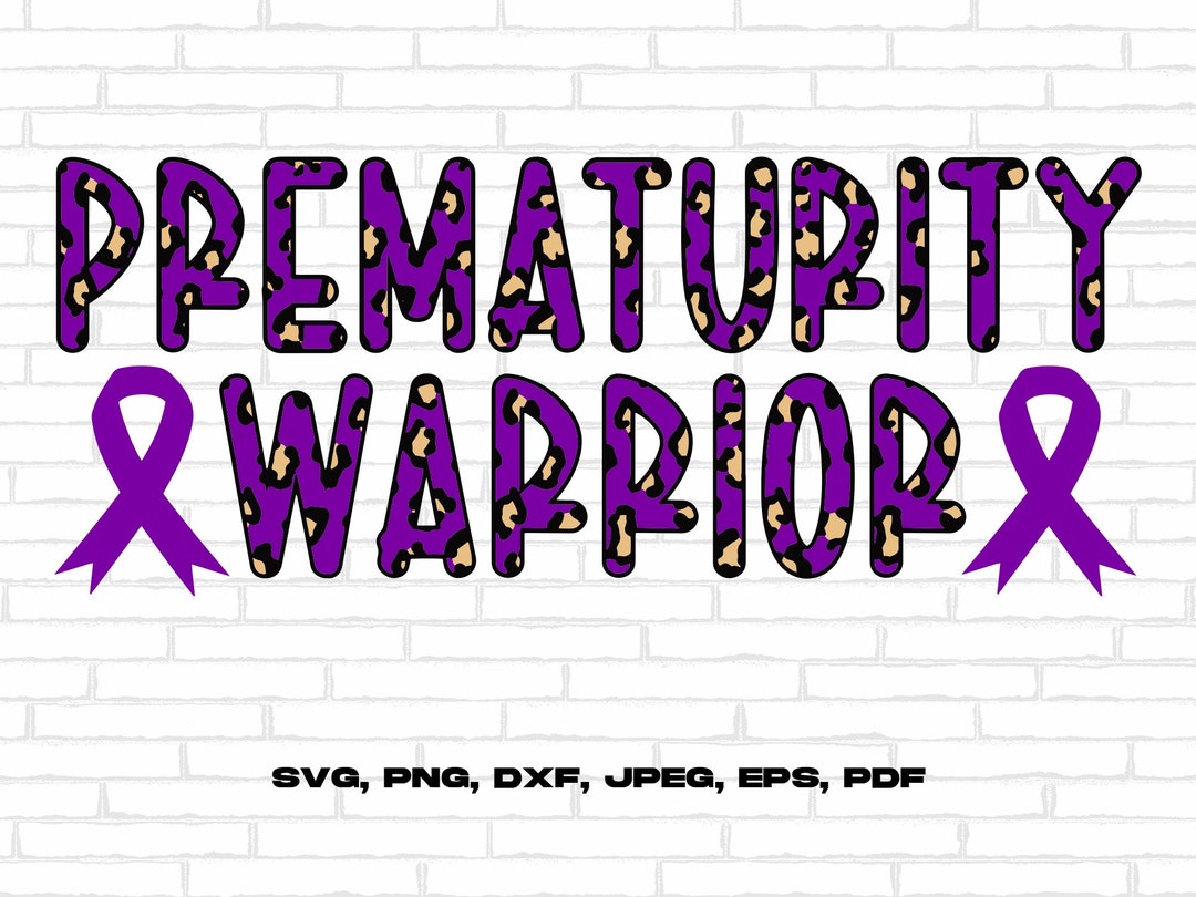Prematurity Awareness Svg Png, Leopard Prematurity Warrior Svg, Purple ...