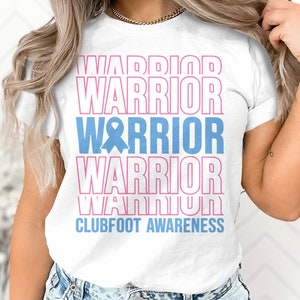 Clubfoot Awareness Svg Png, Clubfoot Warrior Svg, Pink and Blue Ribbon ...