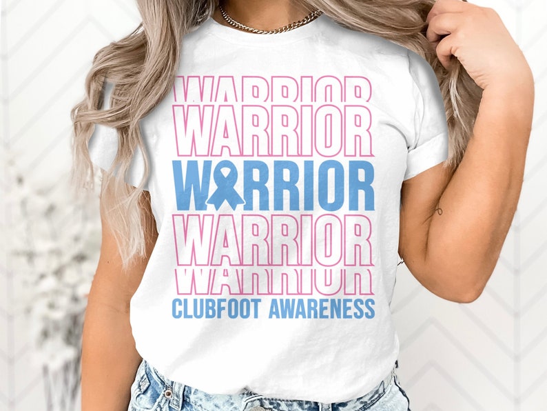 Clubfoot Awareness Svg Png, Clubfoot Warrior Svg, Pink and Blue Ribbon ...