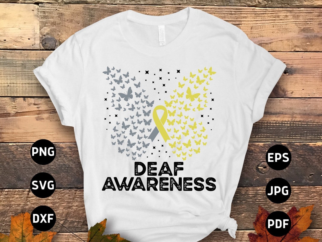 Deaf Awareness Svg Png, Deaf Butterfly Svg, Funny Deaf Art Sayings ...